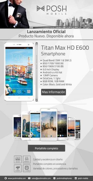Posh Titan Max HD E600 APN settings for Argentina - APN.how